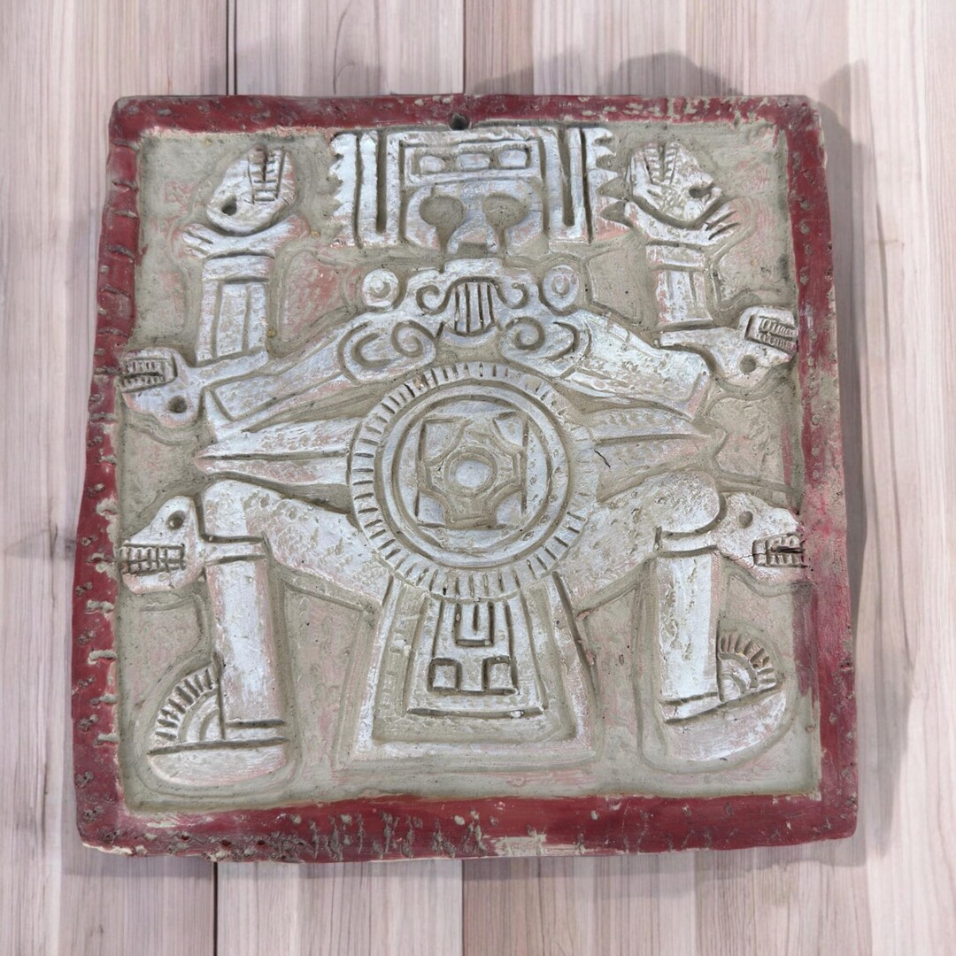 Aztec Stone of the Sun Plate Folk Art México Pre-hispanic, Mesoamerican ...