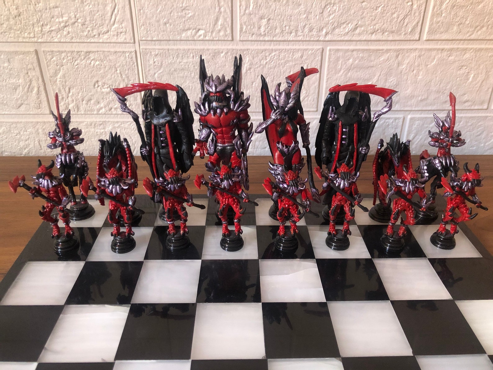 Angels Vs Demons Chess Set 11.81 X 11.81 Marble Chess - Etsy Australia