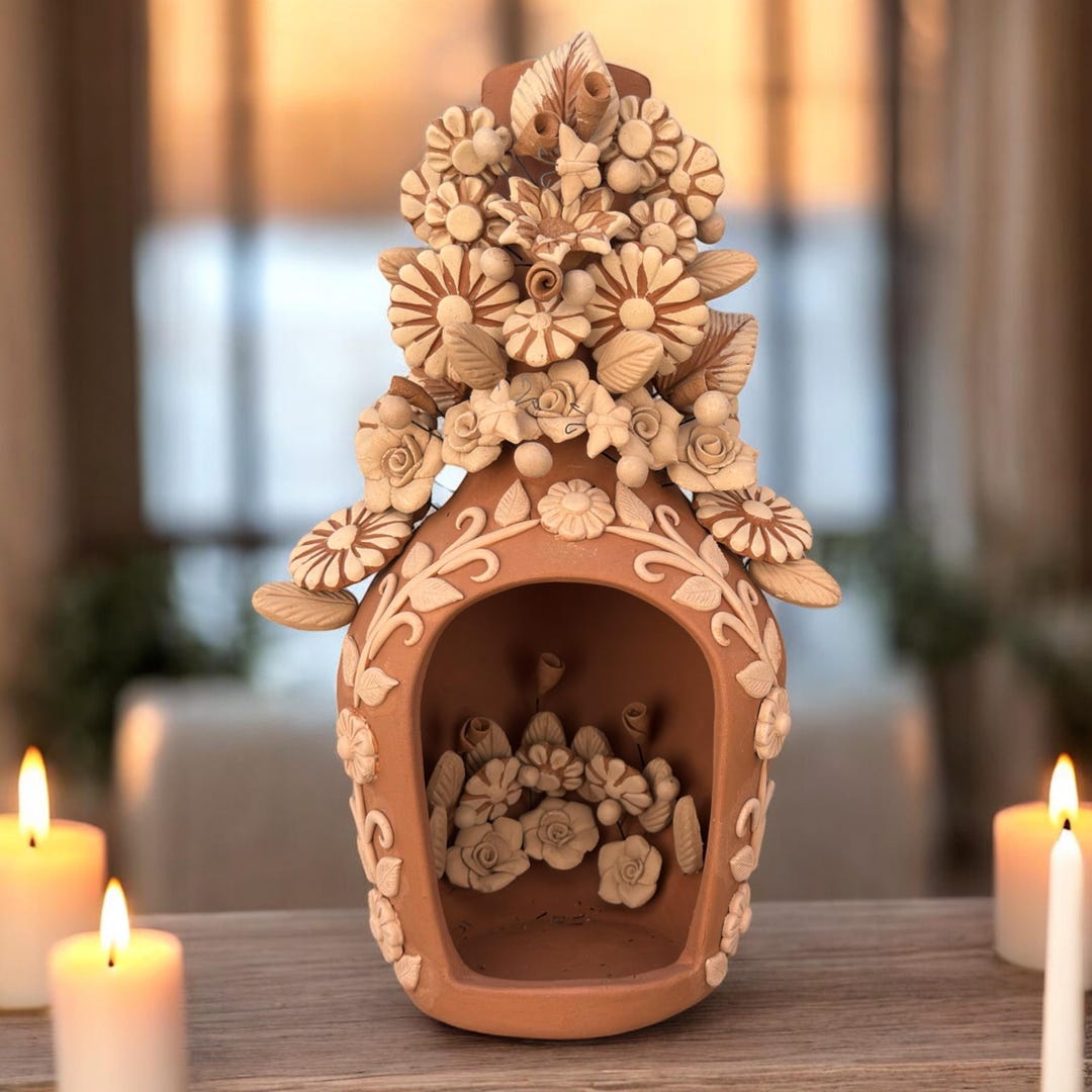 Mini Chimney Handcrafted Oaxacan With Pastillaje or Filigrana - Natural ...