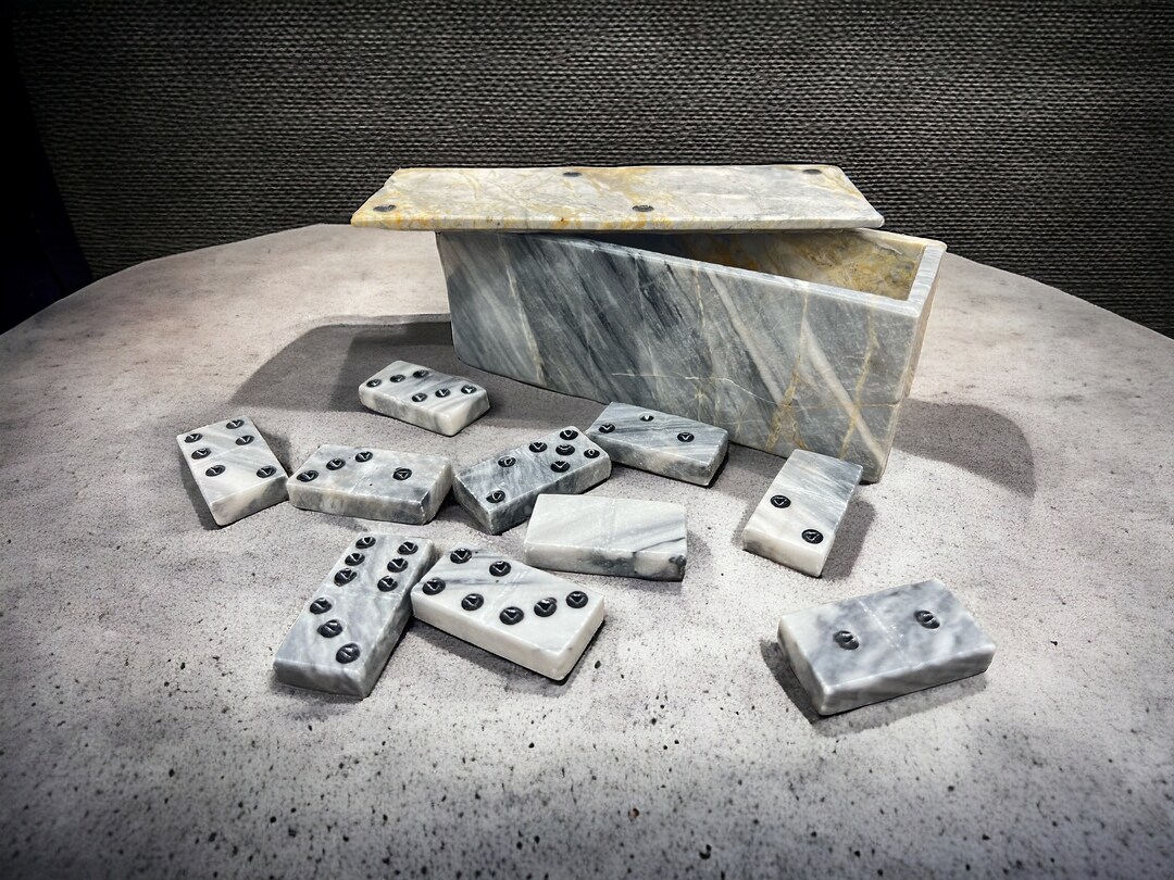 Domino Set Made of Marble, Hand Carved and Elegant Design to Play and ...