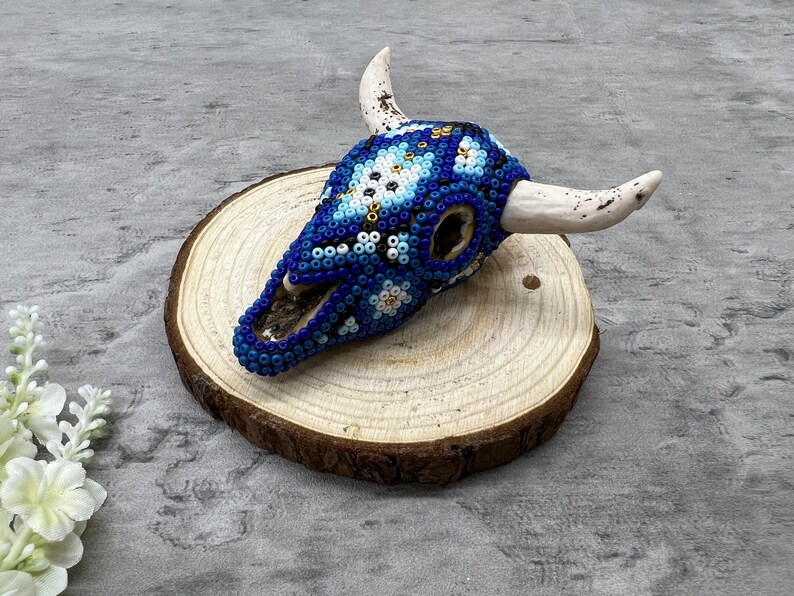 Bull Sculpture Huichol Statue of Mexican Folk Art Bighorn - Etsy