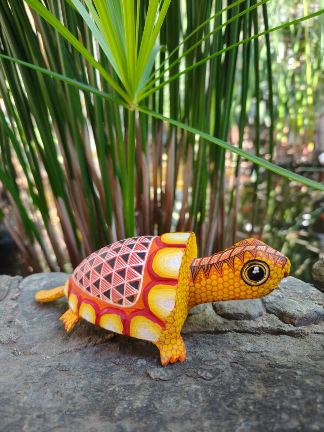 Oaxacan Wooden Turtle Sculpture, Hand Carved Alebrije Turtle, Mexican ...