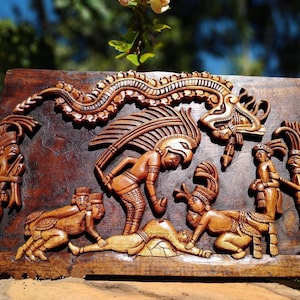 Aztec Art, Mayan Art, Mexican Painting, the Sacrifice, Prehispanic ...