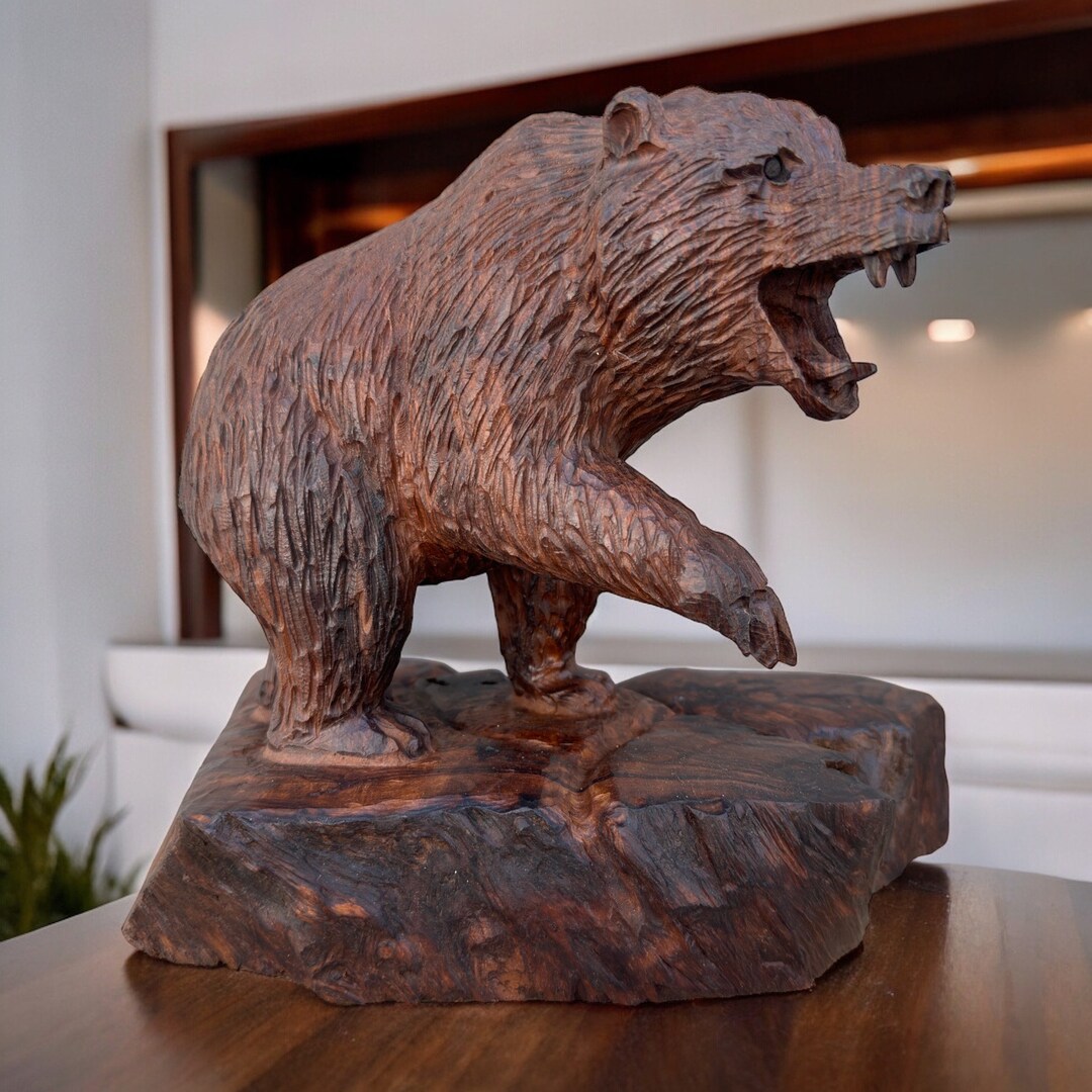 Ironwood Bears Handcarfted Sculpture in 1 Piece From Desert Sonora ...