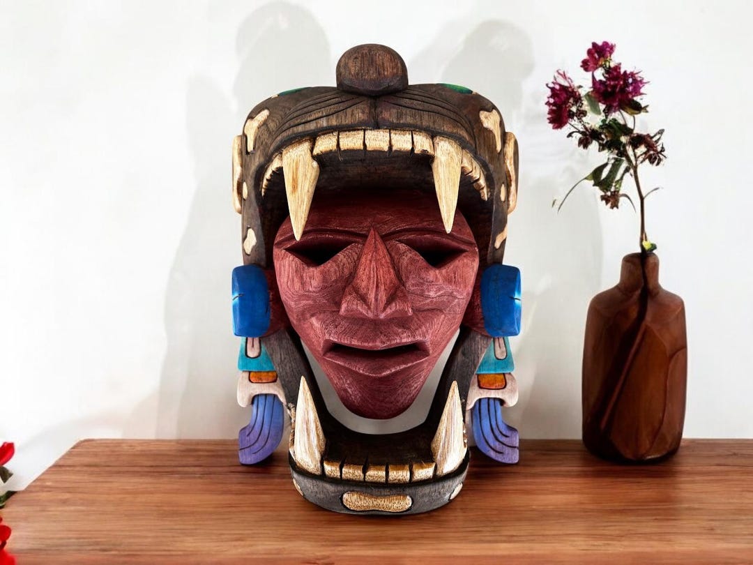Prehispanic Wooden Mask, Mayan Culture, Made by Mayan Artisans Yucatán ...