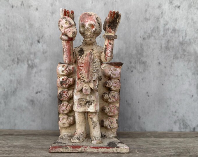 Mictlan Mexican Clay Sculpture of Mictlantecuhtli, Aztec God of Death ...