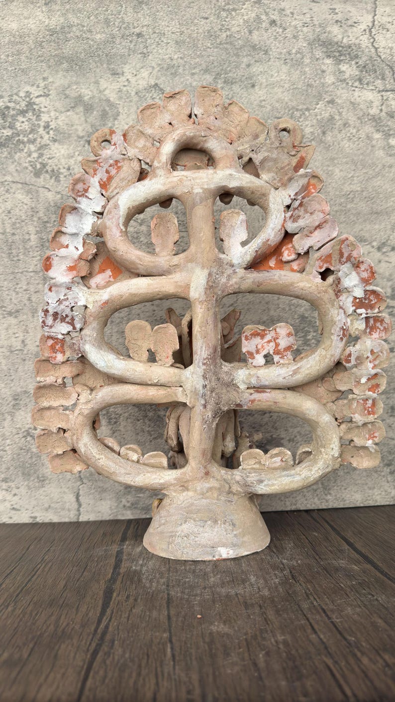 Mictlan Large Tree of Death Clay Sculpture of Mictlantecuhtli, Aztec ...