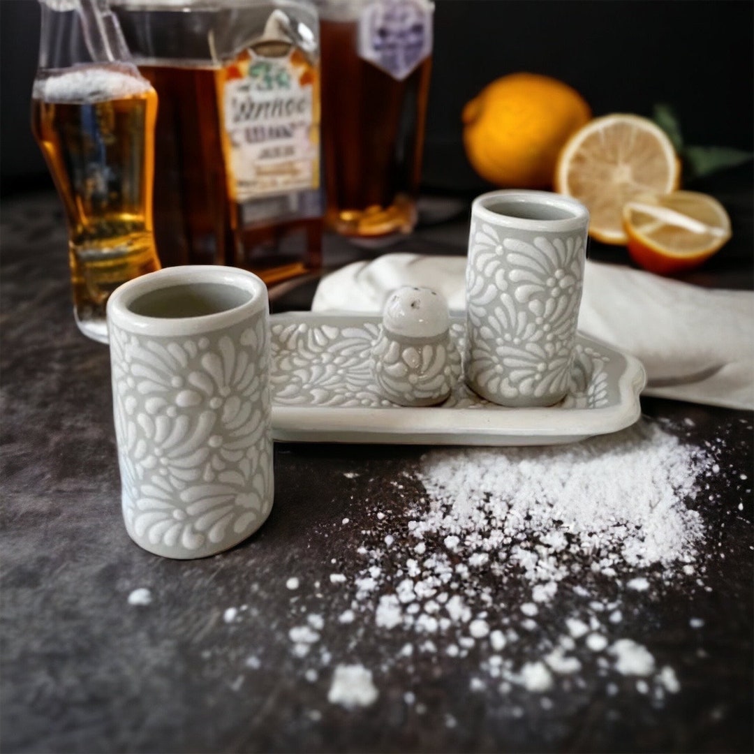 Tequilero Set for Tequila Guadalajara, Mezcal Mexican , Puebla Talavera ...