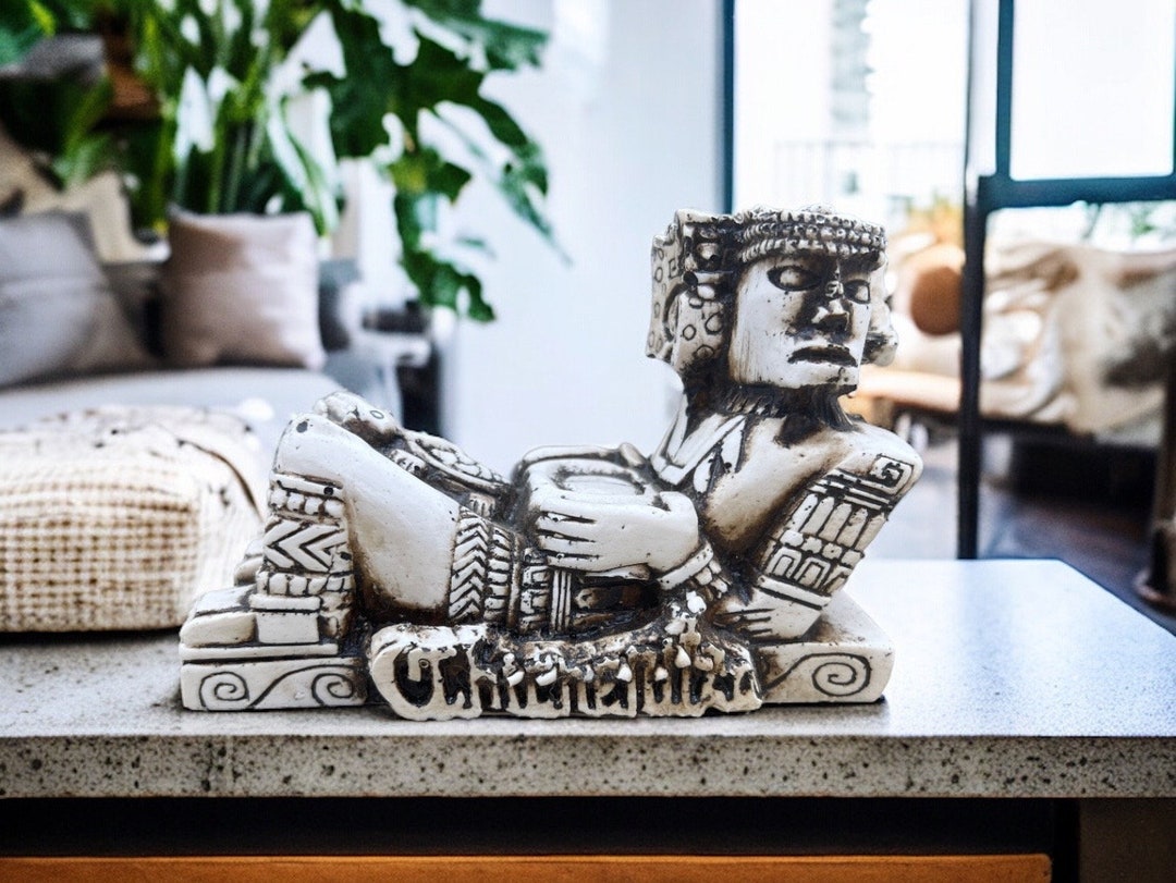 Handcrafted Chac Mool Figure: Mesoamerican Rain Deity, Fertility Symbol ...