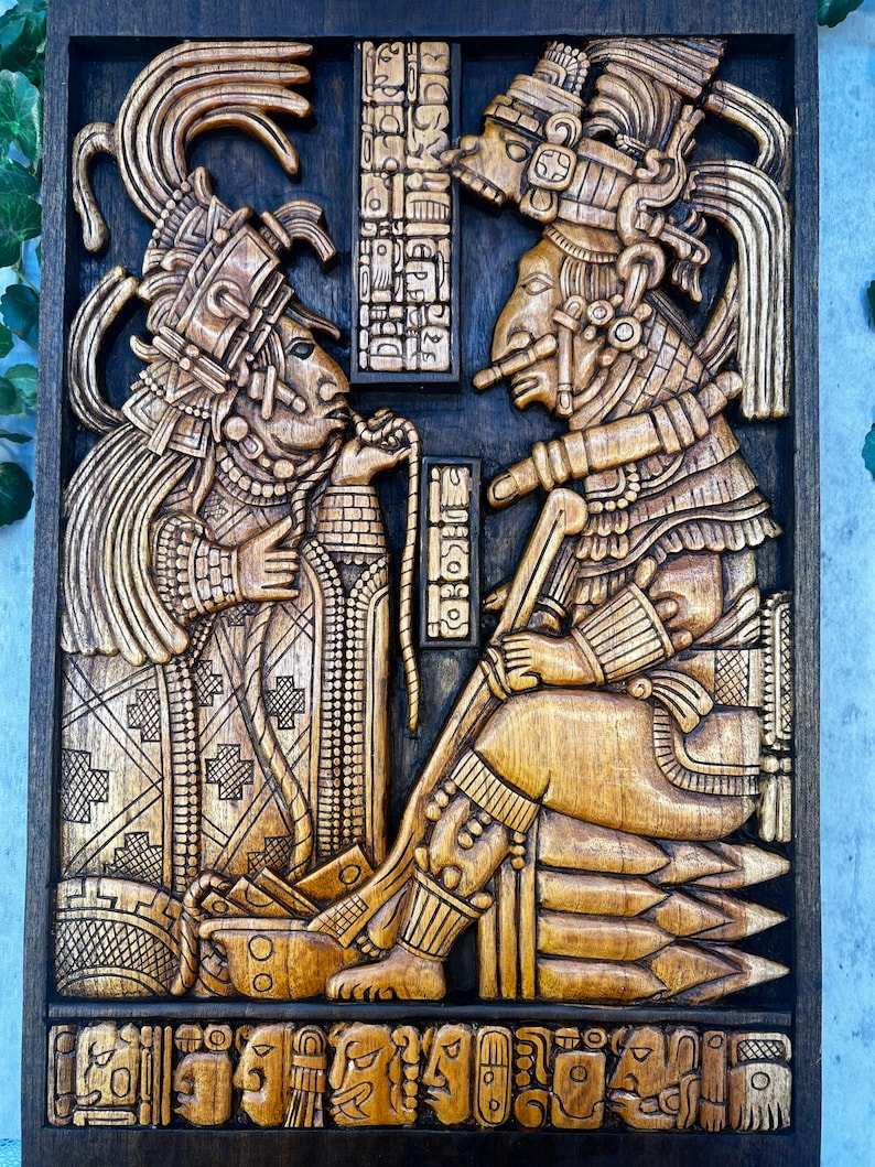 Aztec Art Mayan Art Mexican Painting Prehispanic Wood - Etsy