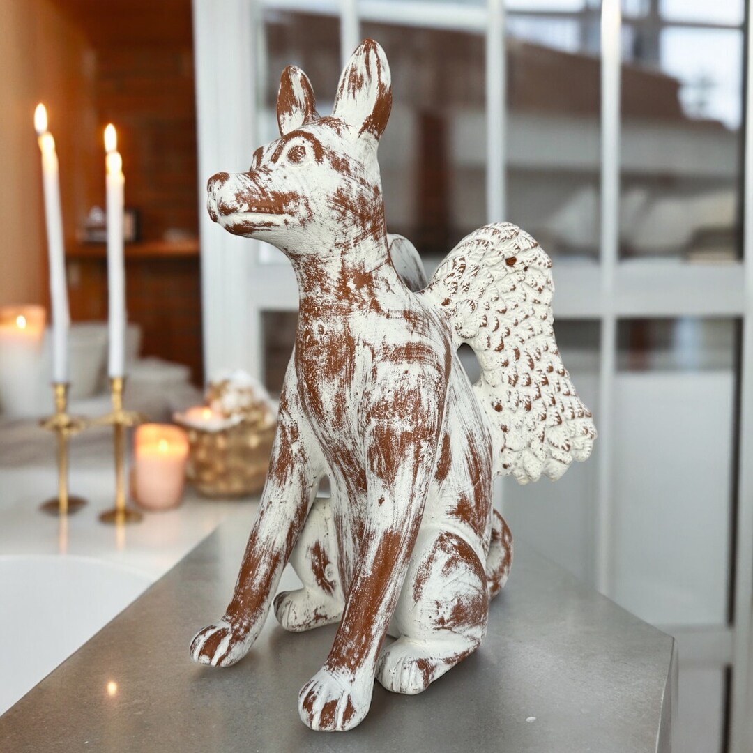 Dante Rustic White-washed Clay Sculpture Technique Time-honored ...