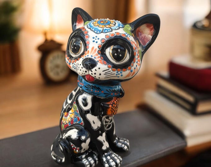 Talavera Cat, Ceramic Cat, Talavera Pottery, Puebla Mexican Pottery ...