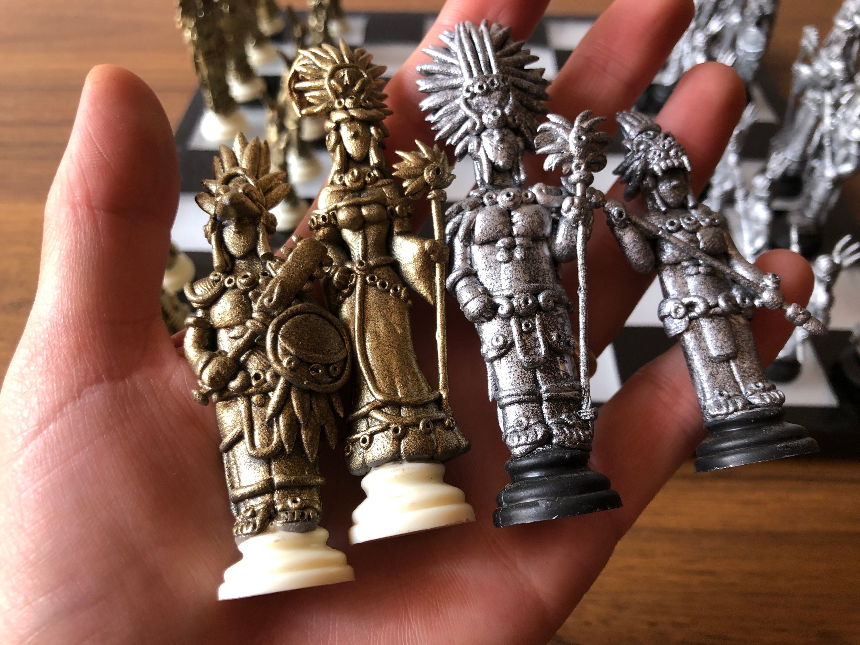 Aztec Chess Set Mexican Chess Chess Set 10 X 10 Marble | Etsy