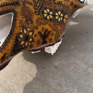 Bull Sculpture Huichol Statue of Mexican Folk Art, Cow Wixarika as A ...