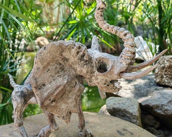 Elephant Sculpture Mexican Folk Art Alebrije Figurine, Wooden as ...