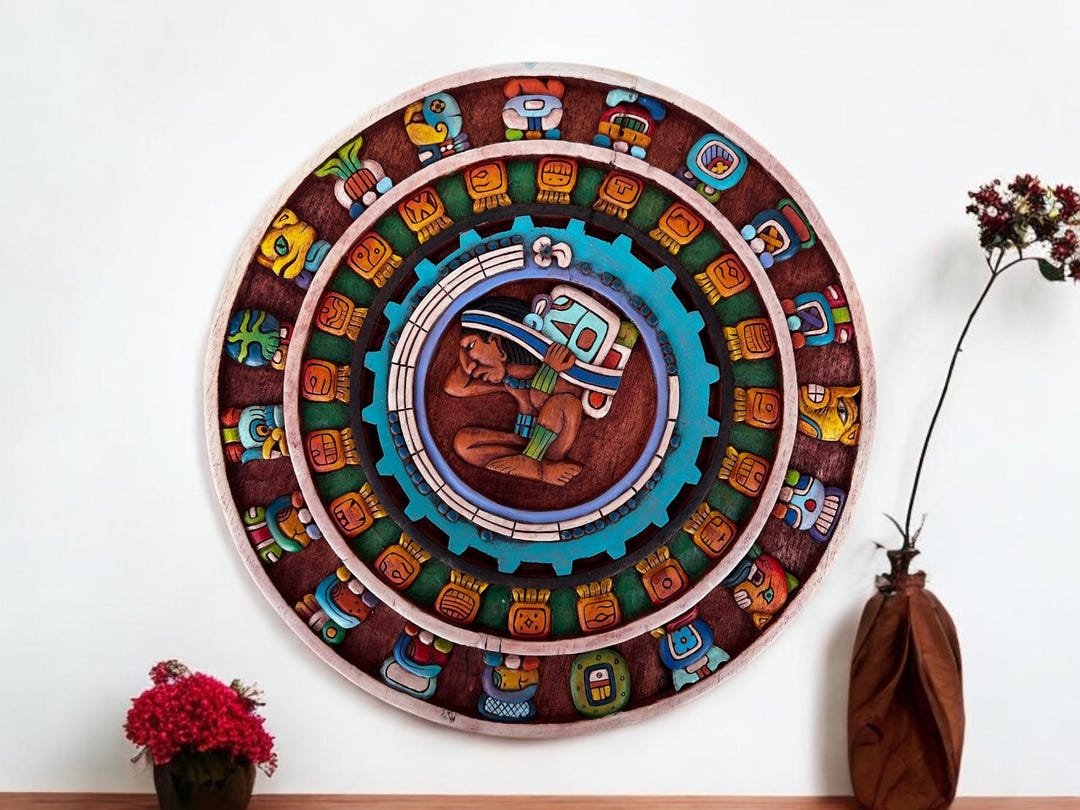Prehispanic Mayan Art, Mayan Calendar, Mexican Painting, Wood Carving ...