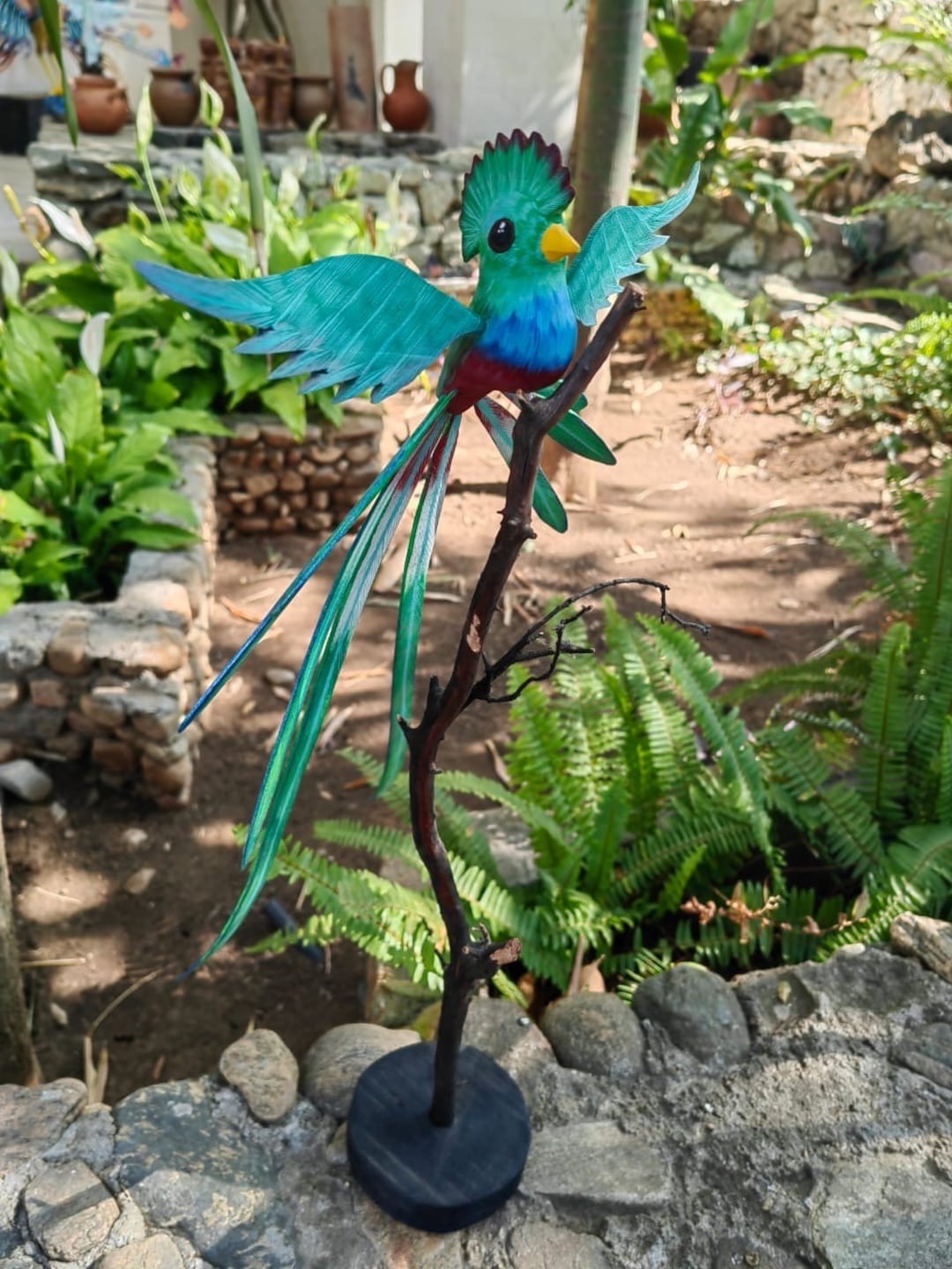 Quetzal Bird Authentic Oaxacan Wood Carving Statue Mexican Folk Art ...