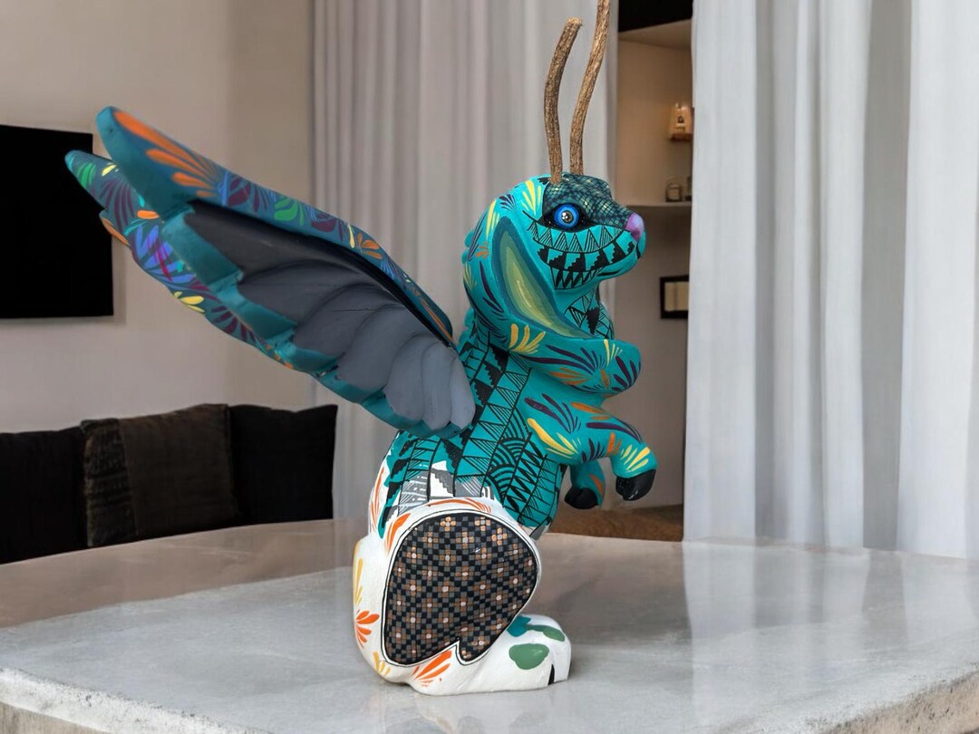 Nahuatl Rabbit and Eagle Statue Mexican Folk Art Alebrije Sculpture ...