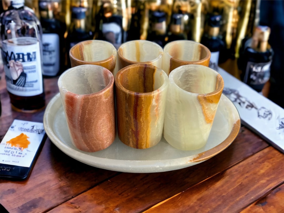 Luxury Tequila Shot Glass, Onyx Stone Mexican Shot Glasses, Unique Shot ...