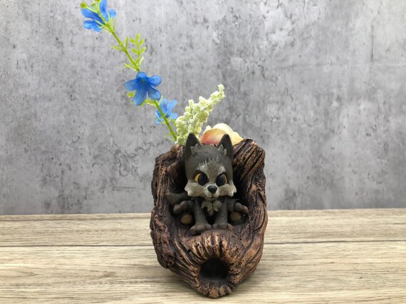 Wolf Planter Sculpture for Flowers Cactus and Succulent - Etsy