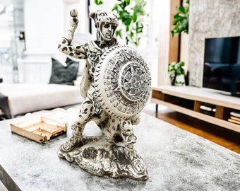 Aztec Warrior in Battle Mexican Decoration, Aztec Art, Prehispanic ...