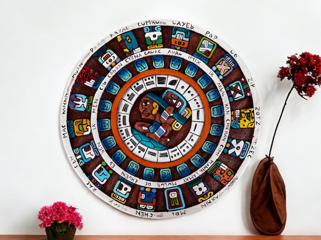 Prehispanic Mayan Art, Mayan Calendar, Mexican Painting, Wood Carving ...
