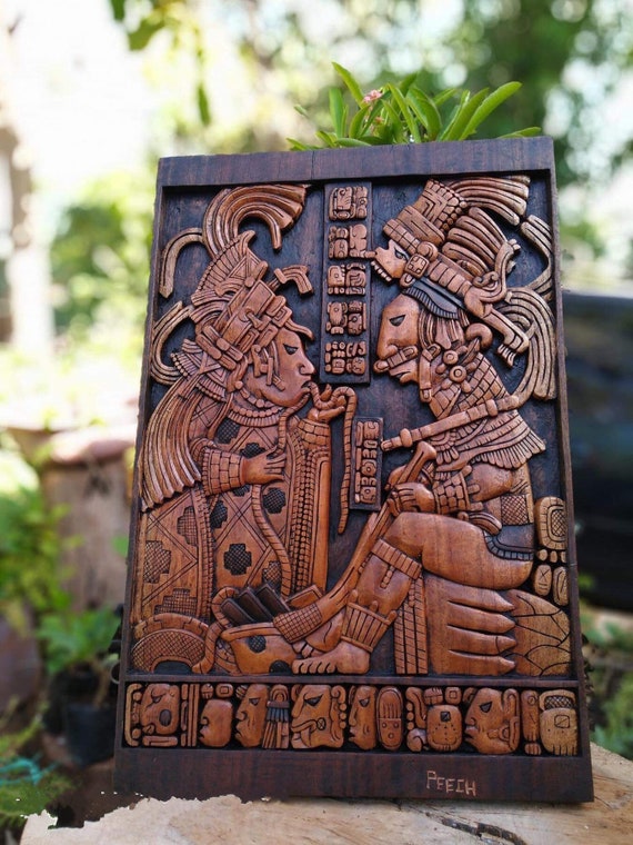 Aztec Art Mayan Art Mexican Painting Prehispanic Wood - Etsy