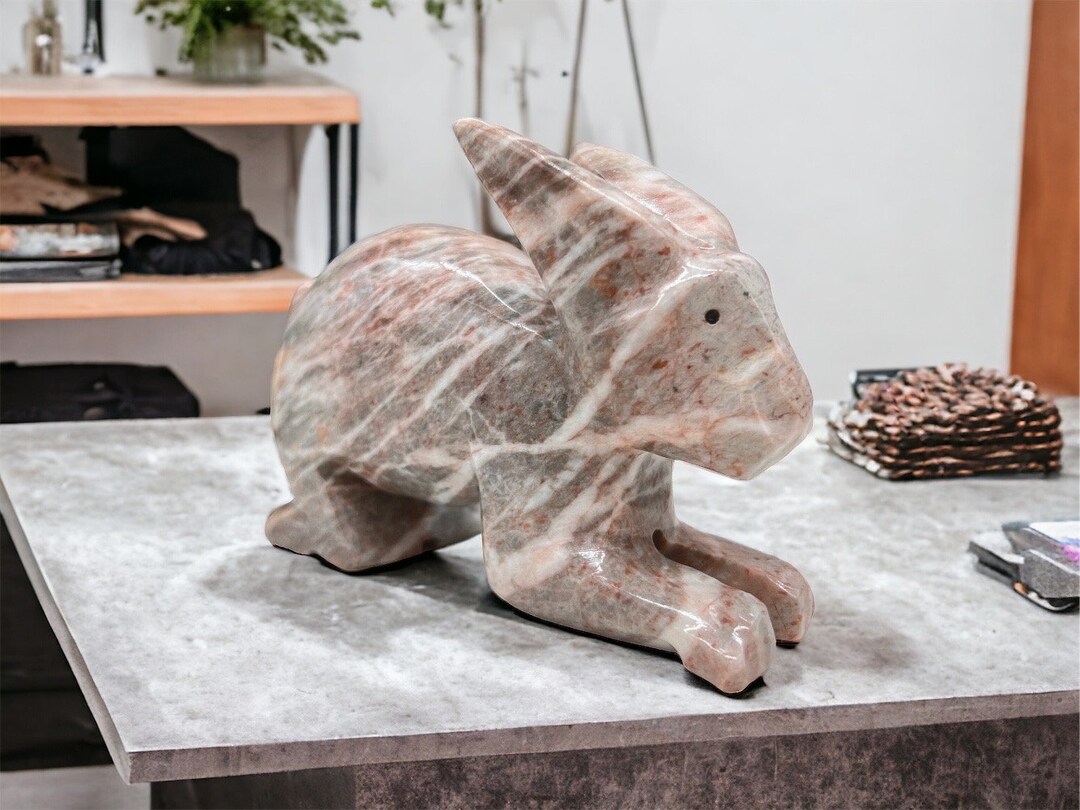 Marble Stone Rabbit, Rabbit Sculpture, Bunny Figure, Rabbit Statue ...