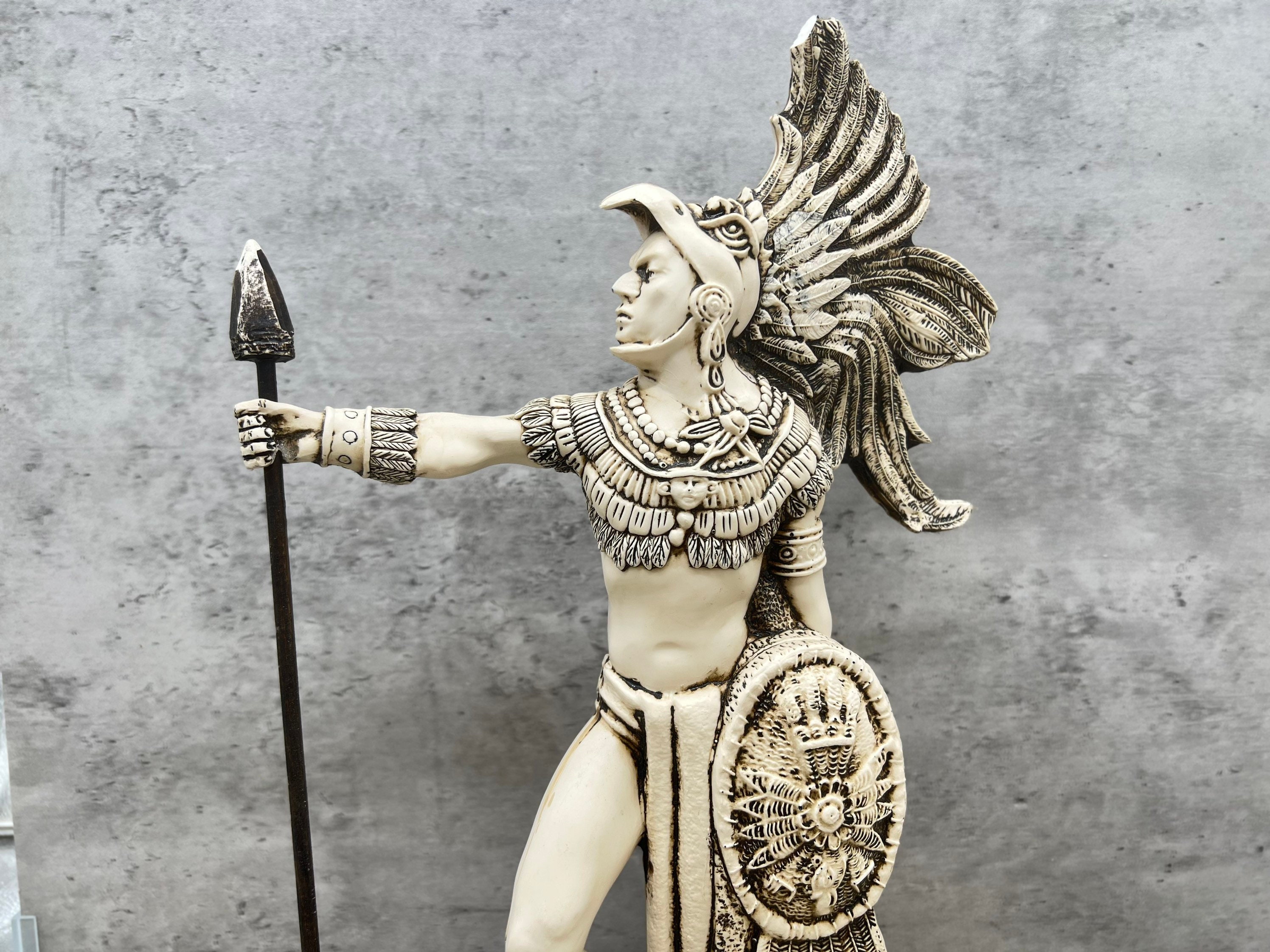 Aztec Eagle Warrior Statue