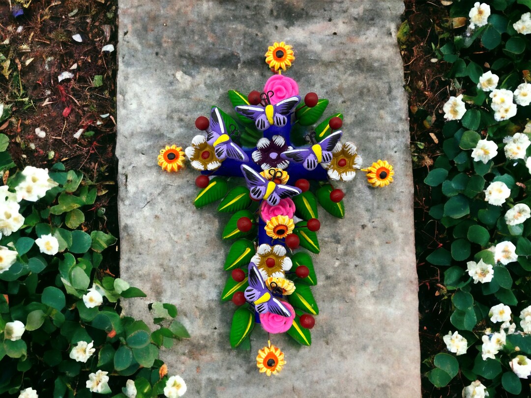 Crucifix, Mexican Folk Art, Cross Sculpture, Mexican Cross, Cross Wall ...