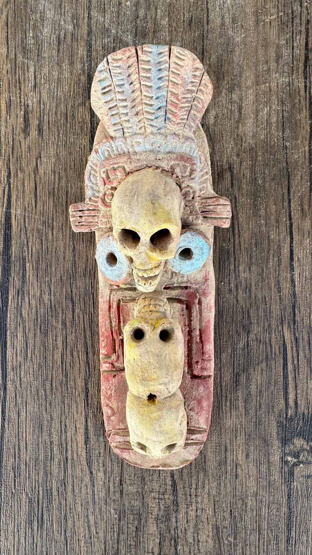 Mictlan Incense Burner Mexican Clay Sculpture of Mictlantecuhtli, Aztec ...