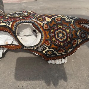 Bull Sculpture Huichol Statue of Mexican Folk Art, Cow Wixarika as A ...