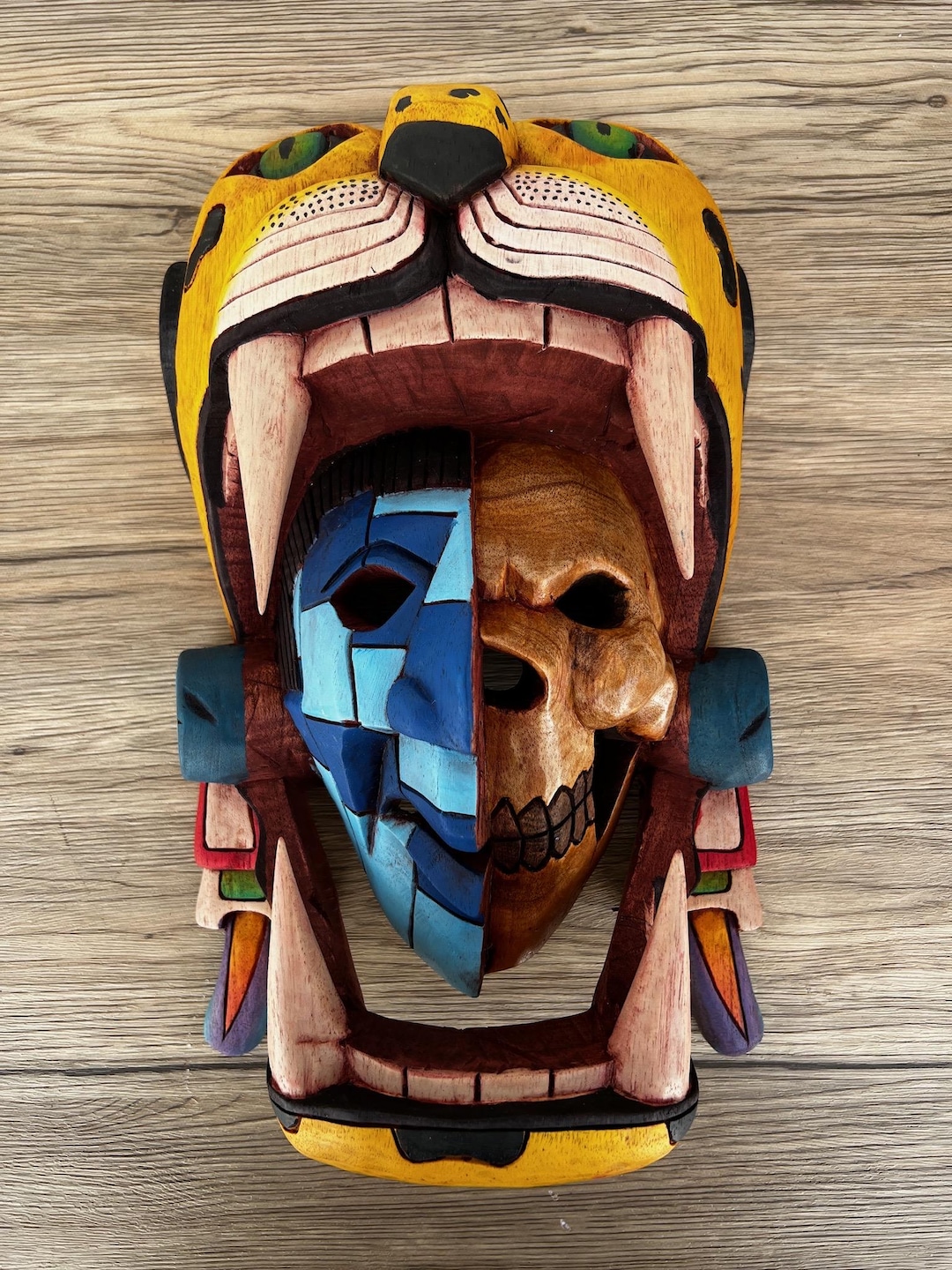 Prehispanic Wooden Mask, Mayan Culture, Made by Mayan Artisans Yucatán ...