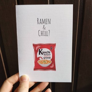 Kimchi Ramen Greeting Card Valentine's Day Card Ramen & - Etsy