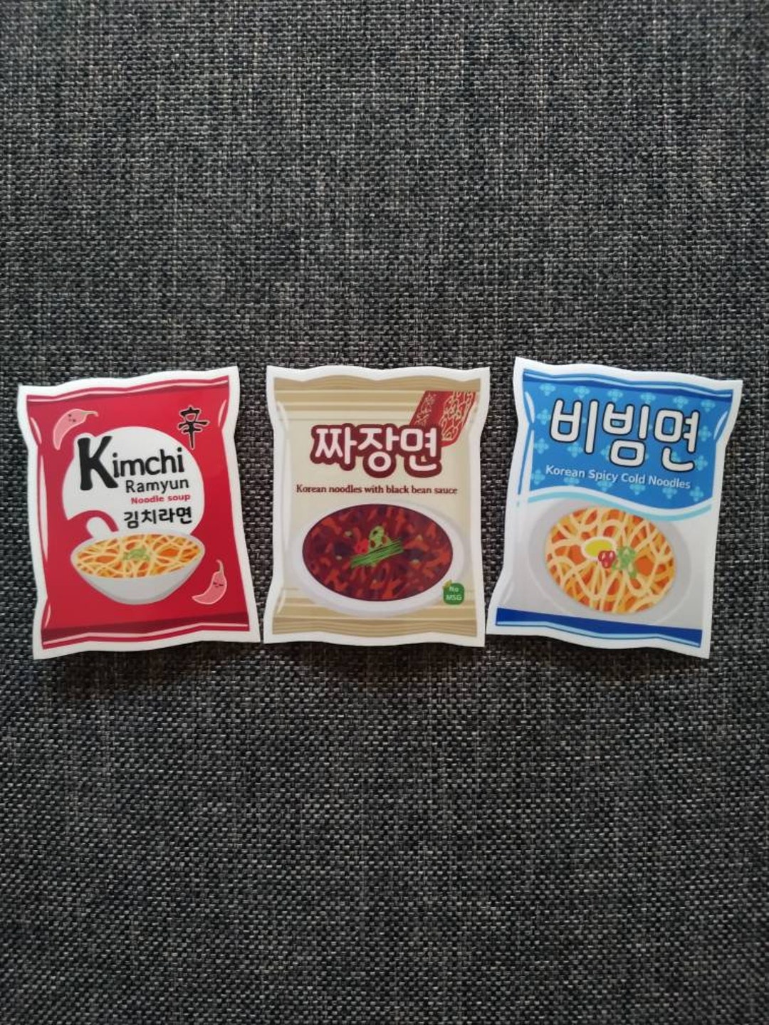 Waterproof Korean Instant Noodles Sticker Set, Laminated Sticker Bundle ...