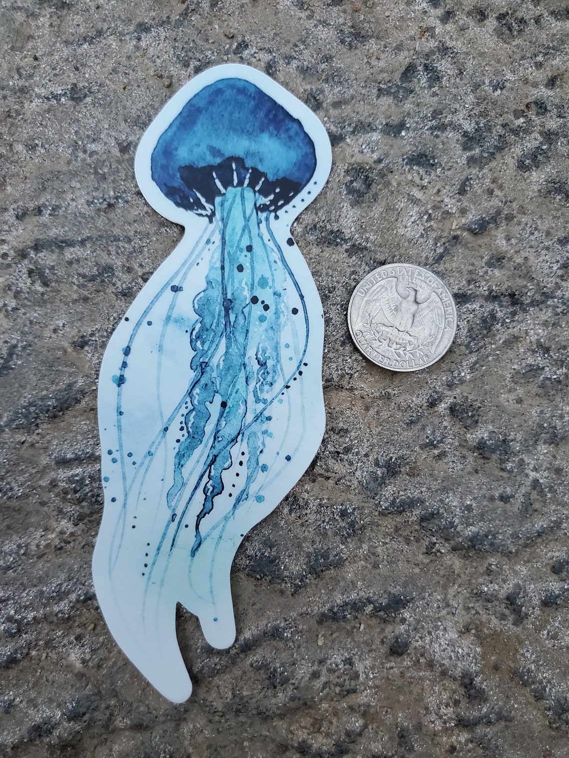 Blue Jellyfish Stickers Ocean Stickers Ocean Life Laptop - Etsy