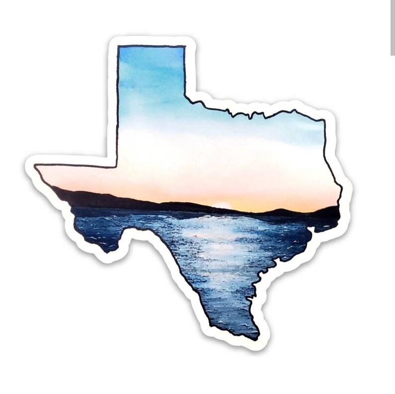 Texas Stickers Original Hand Painted Blue Bonnet Field - Etsy