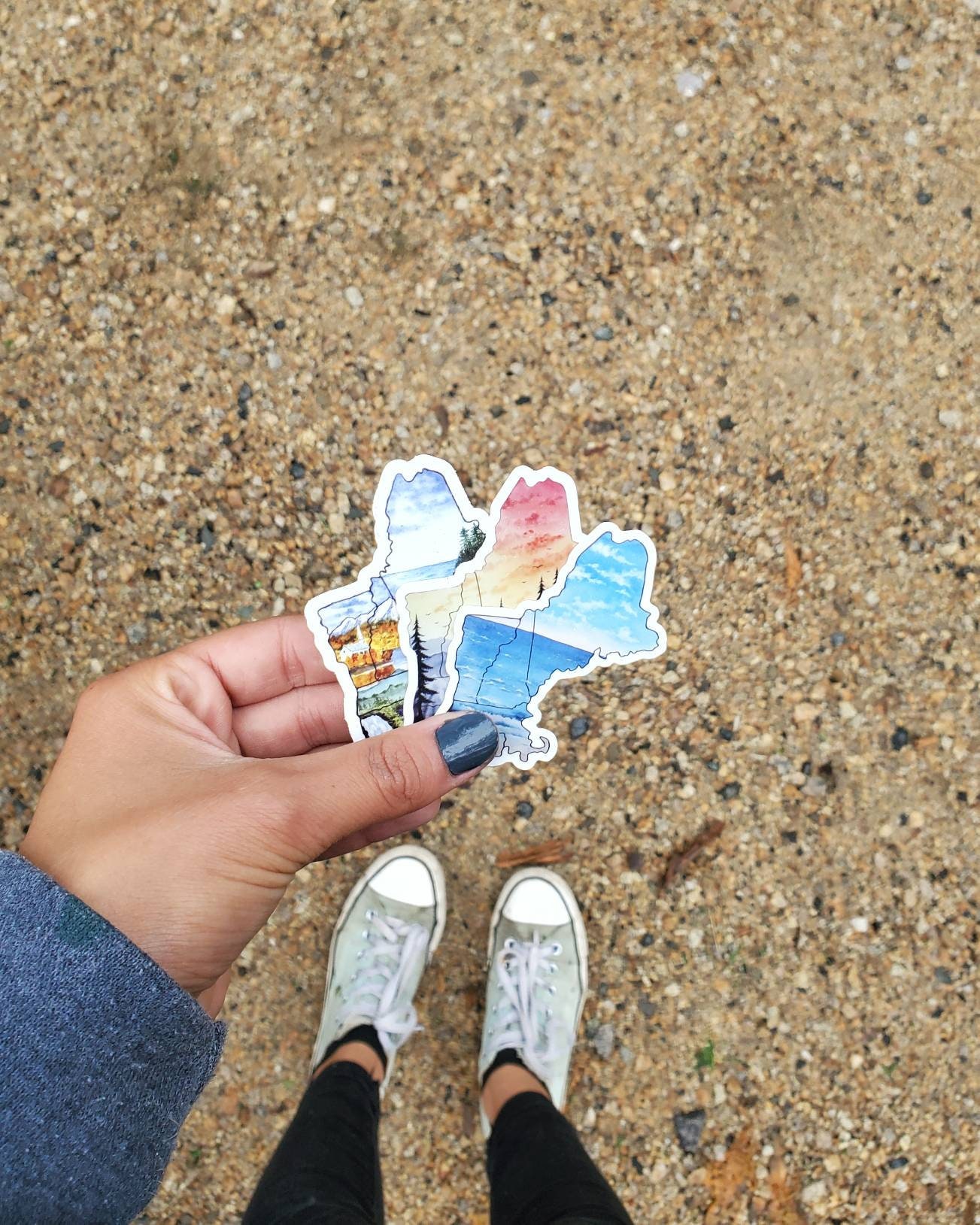 New England ocean sticker vinyl blue sea beach design | Etsy