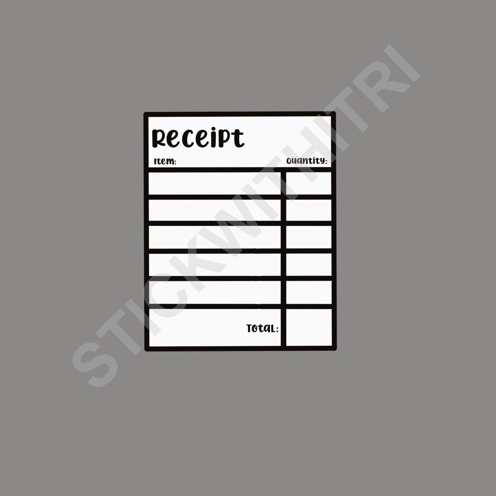 Small Business Receipt Template Mini Receipt Receipt - Etsy