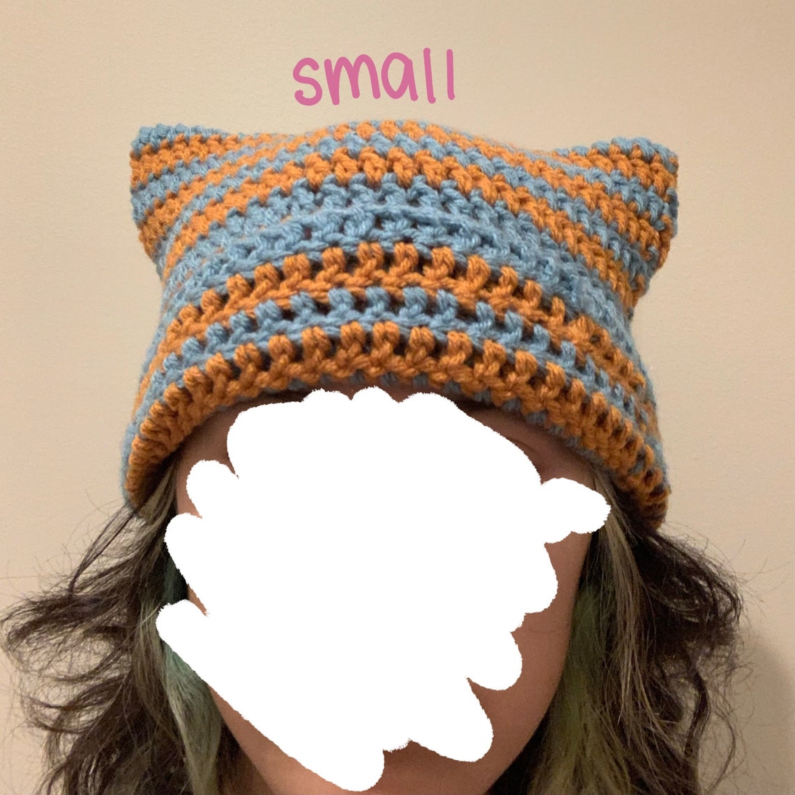 PATTERN Cat Ear Striped Beanie Crochet Pattern - Etsy