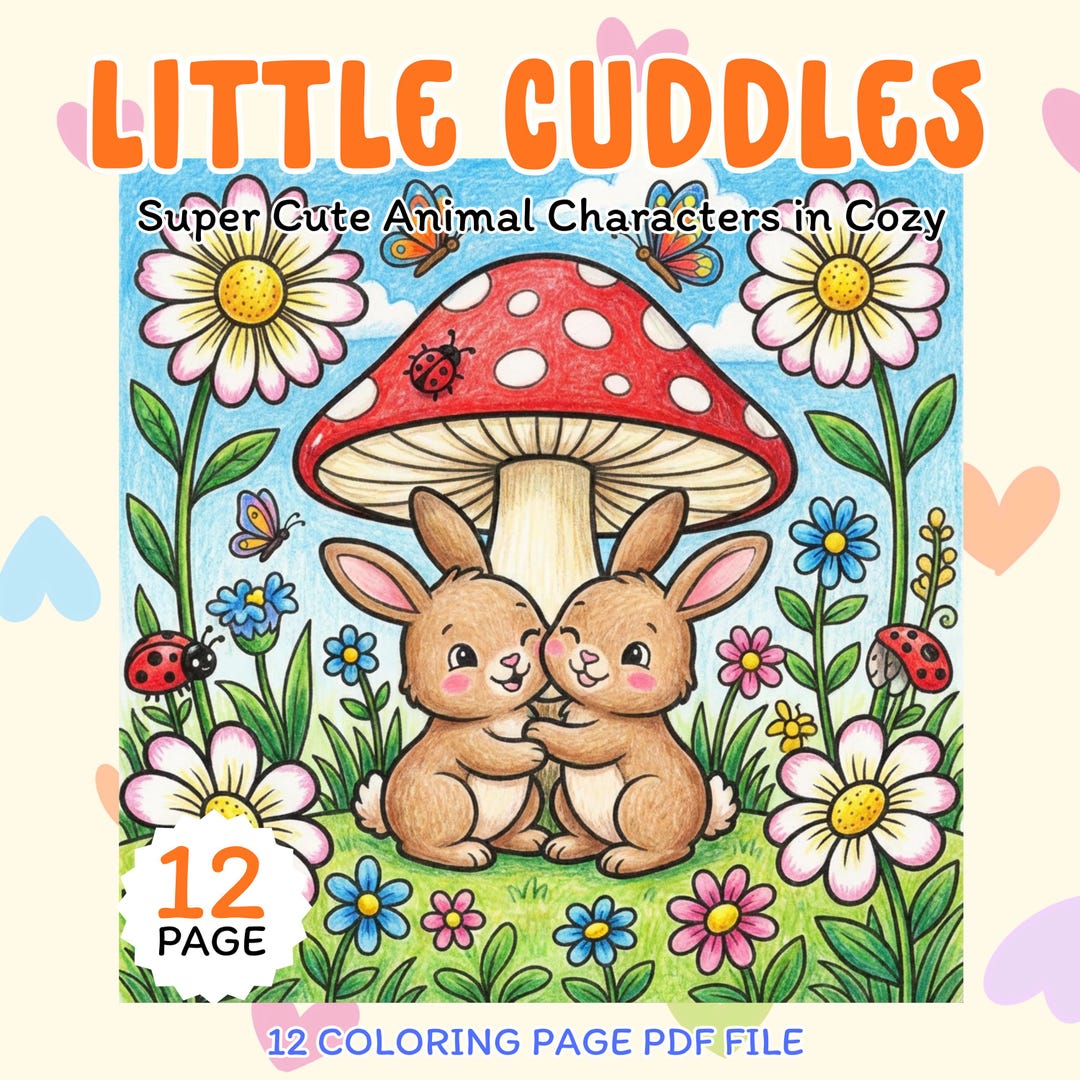 Little Cuddles Coloring Book | Super Cute Animal Characters | Bold Easy ...
