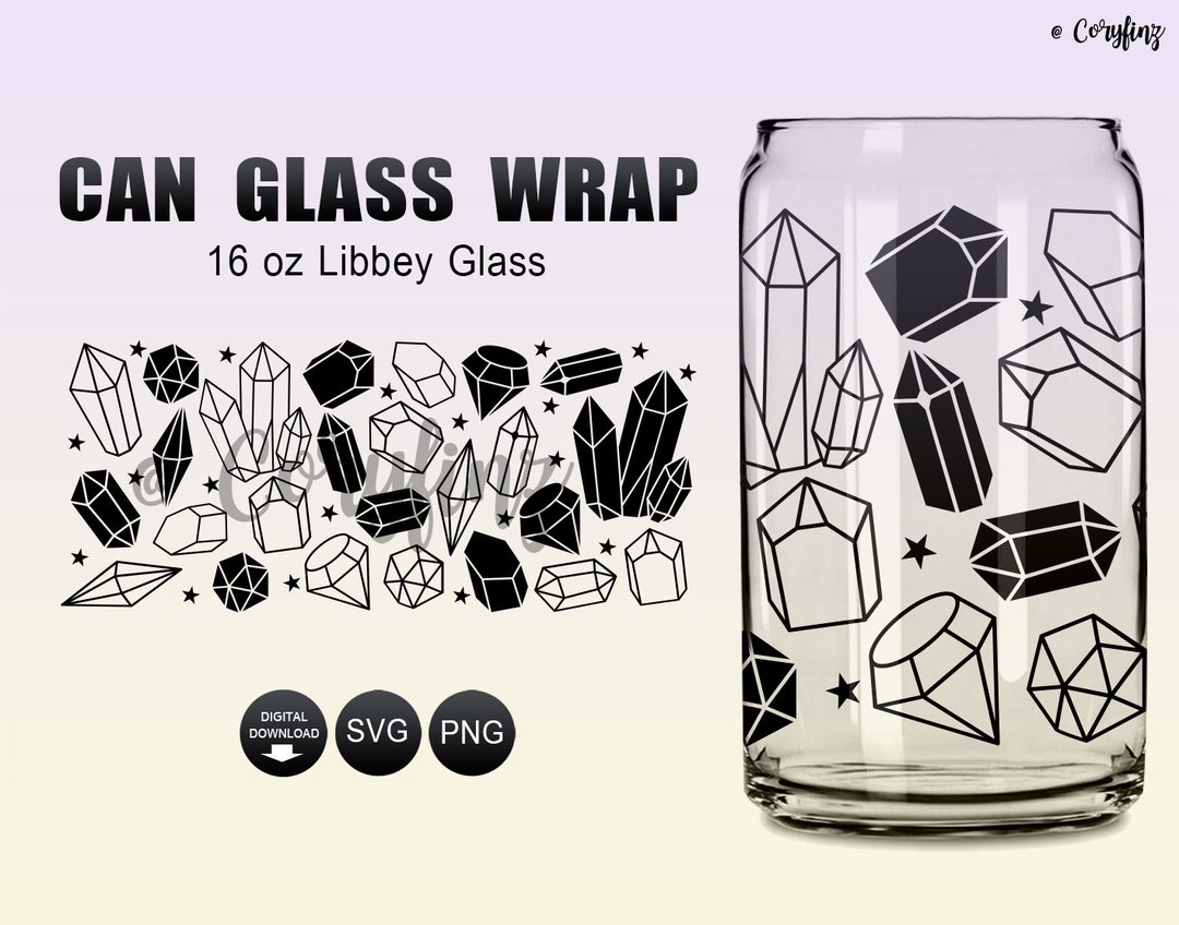 Diamond Glass Wrap Svg, 16oz Libbey Full Wrap Svg, Diamond Svg, Wrap ...