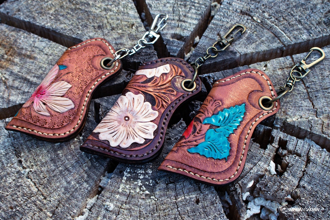 Handmade Leather Carving Lighter Case,hand Tooled Lighter Case ...