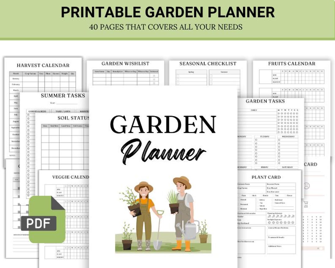 Garden Planner Printable | Vegetable & Flower Garden Binder, Seed ...