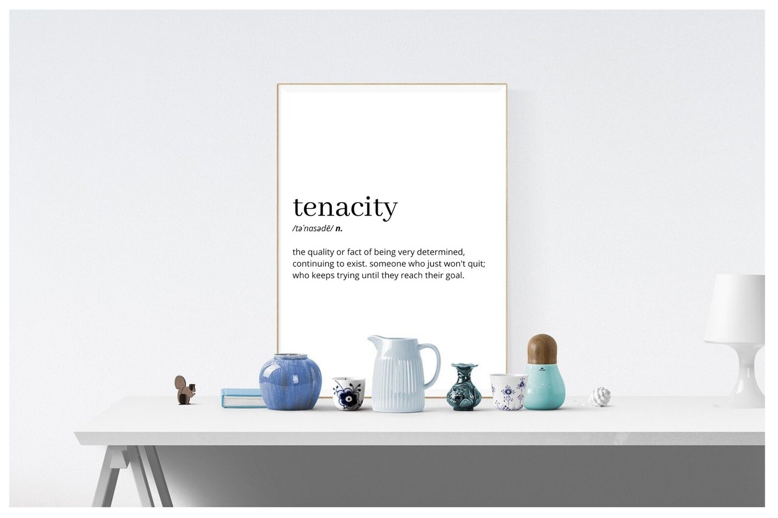 Tenacity Definition Printable Wall Art, Tenacity Quote, Tenacity Poster ...