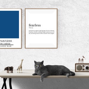 Fearless Definition Printable Wall Art, Fearless Quote, Fearless Poster ...