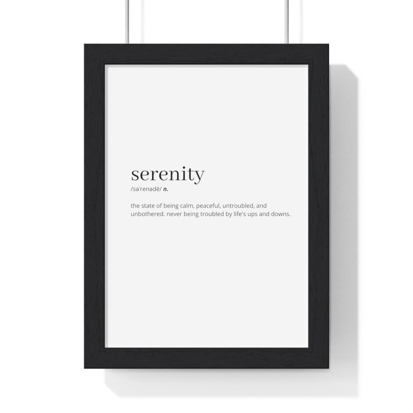 Serenity Definition Printable, Serenity Wall Art, Serenity Quote ...