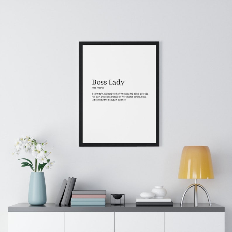 Boss Lady Printable Wall Definition Art, Boss Babe Print, Boss Lady ...