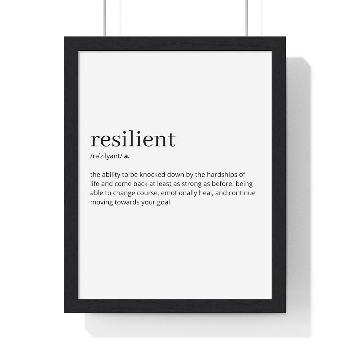 Resilient Definition Printable Wall Art, Resilient Quote, Resilient ...