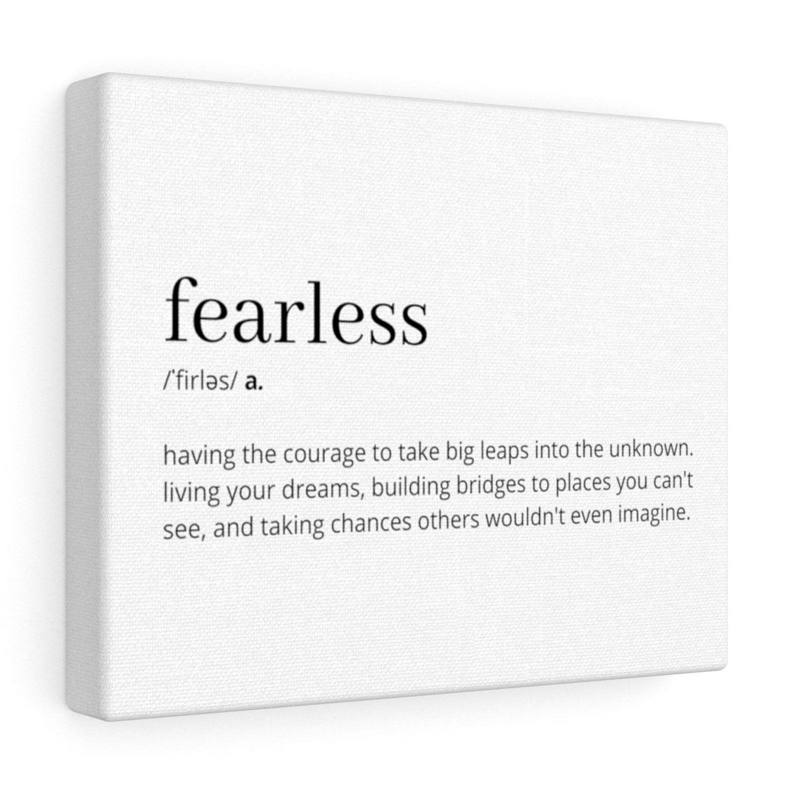 Fearless Definition Printable Wall Art, Fearless Quote, Fearless Poster ...